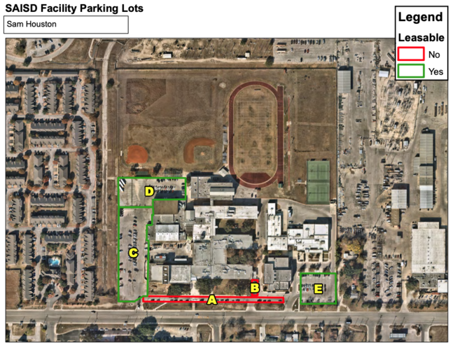 Rent Parking Lot D - Behind Gym (Cap-80/HA-6) in San Antonio